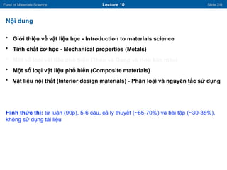Fundamentals of Materials Science - Lecture 10 - Review for Final.pptx