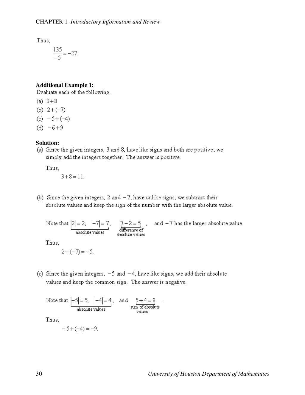 Fundamentals of math