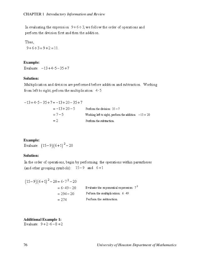 Fundamentals of math