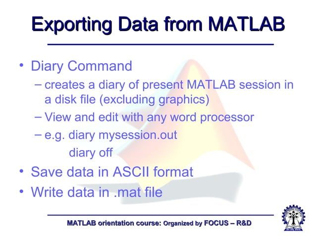 Fundamentals of matlab | PPT