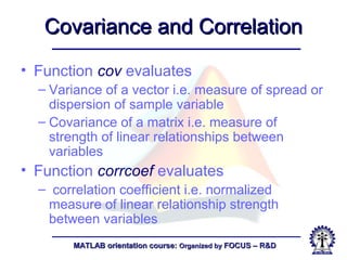 Fundamentals of matlab | PPT