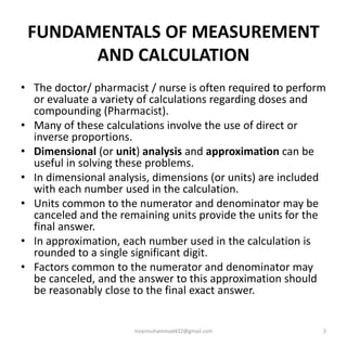 Fundamentals of measurement and calculation | PPTX