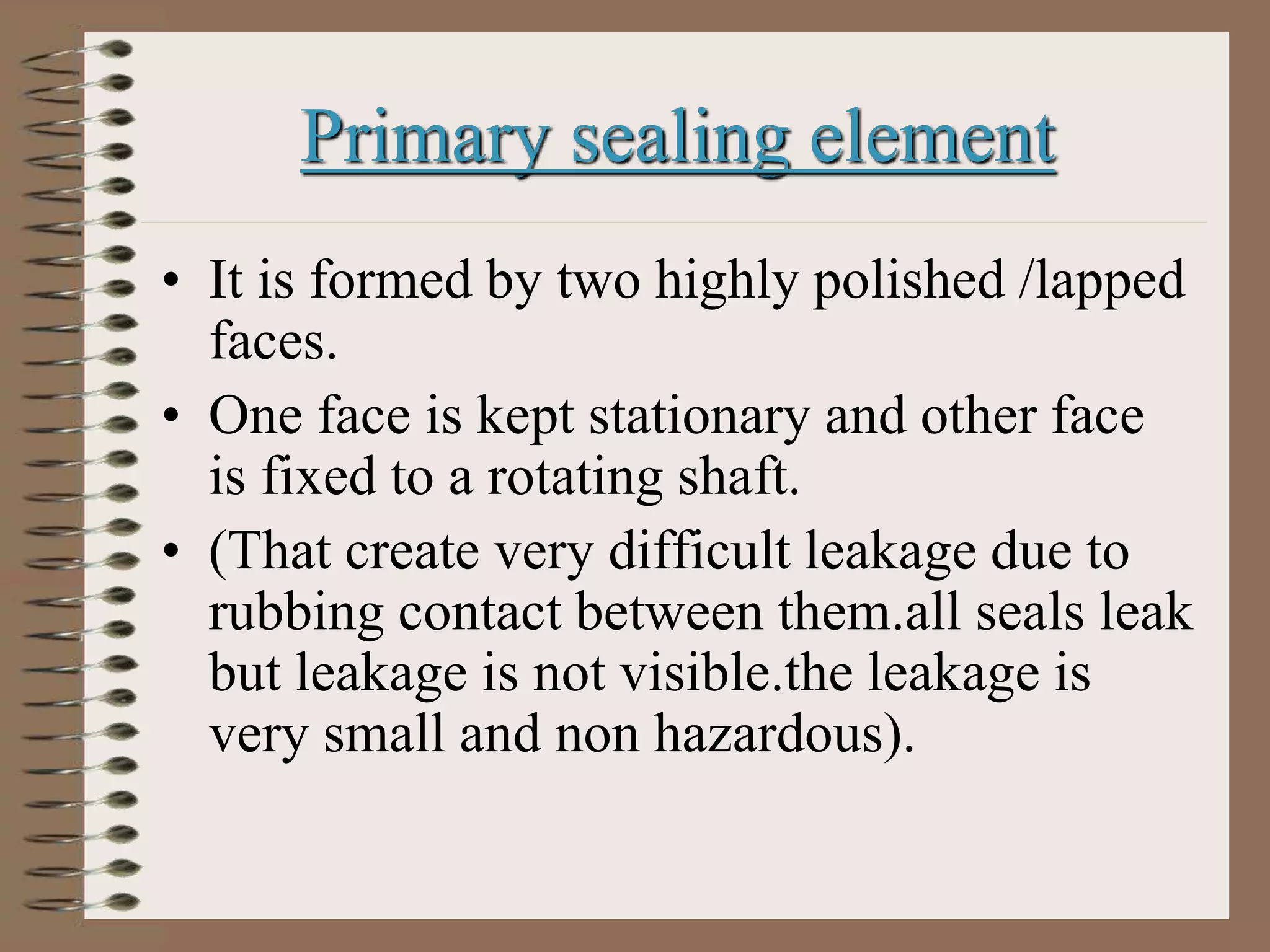 Fundamentals of mechanical seals | PPTX