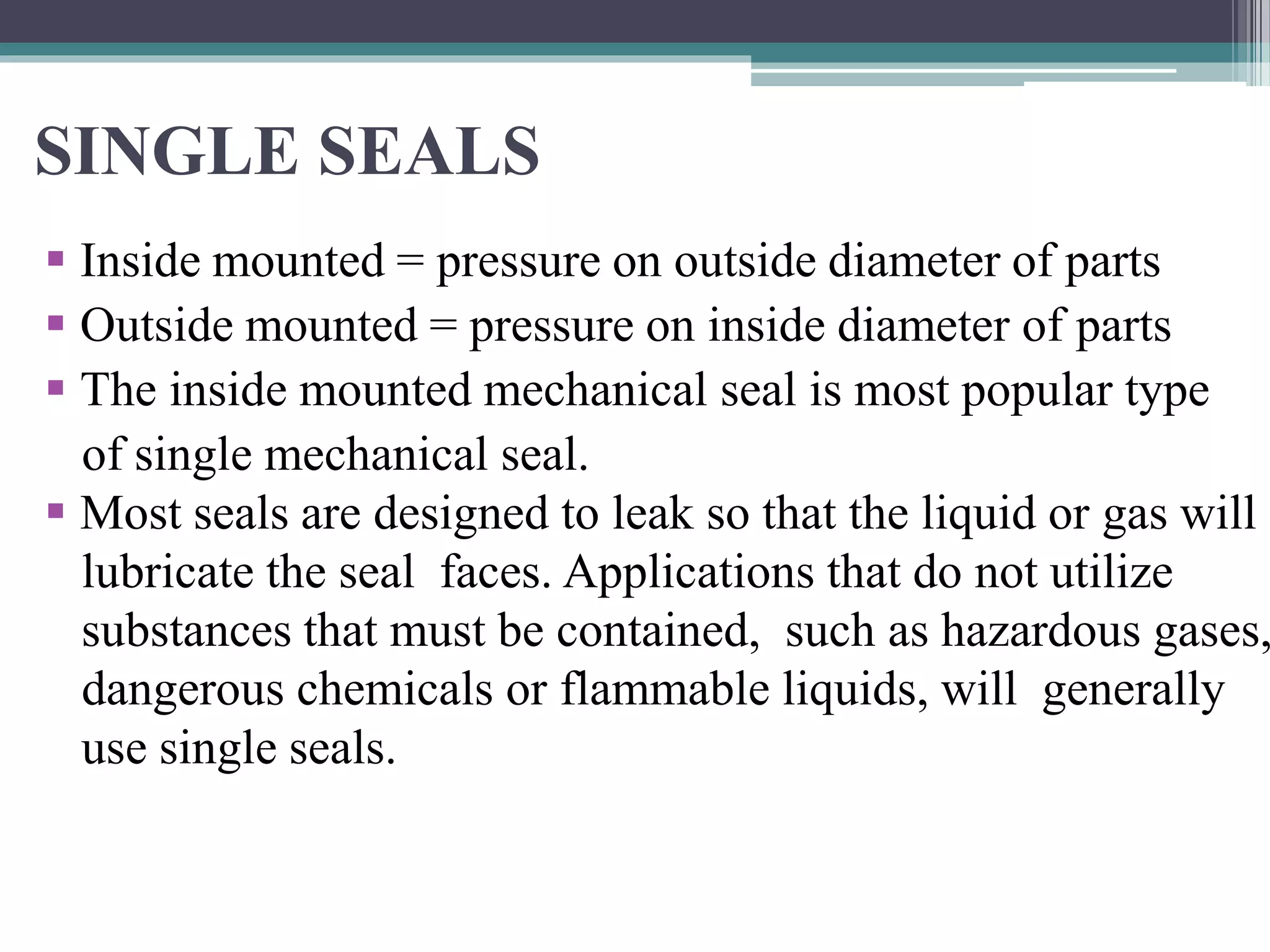 Fundamentals of mechanical seals | PPTX | Physics | Science