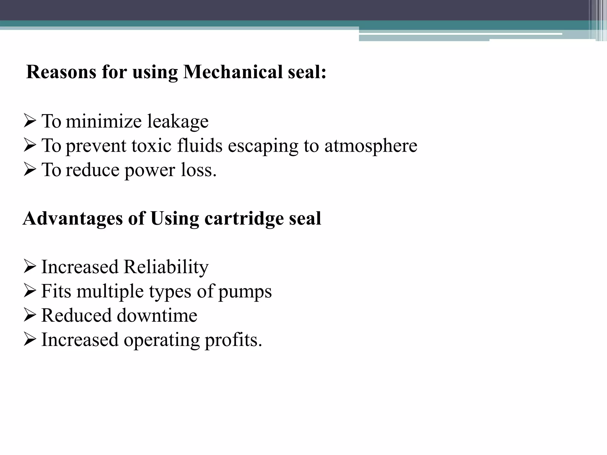 Fundamentals of mechanical seals | PPTX