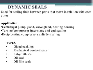 Fundamentals of mechanical seals | PPTX
