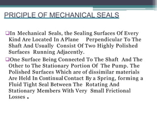 Fundamentals of mechanical seals | PPTX
