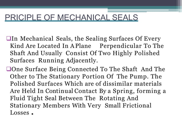 Fundamentals of mechanical seals | PPTX | Physics | Science