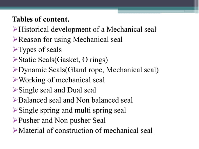 Fundamentals of mechanical seals | PPTX | Physics | Science