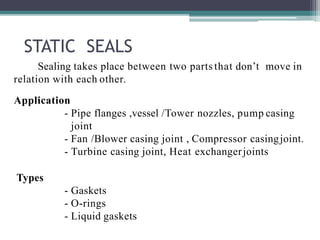Fundamentals of mechanical seals | PPTX