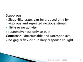 Fundamentals of nursing. unconsciousness | PPTX