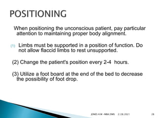Fundamentals of nursing. unconsciousness | PPTX