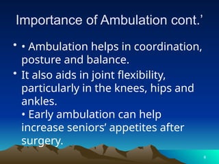Fundamentals of Nursing 2 on Ambulation and physical activities | PPTX
