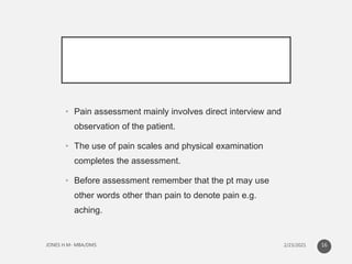 Fundamentals of nursing pain final | PPTX
