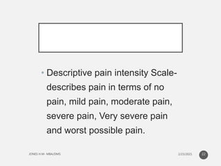 Fundamentals of nursing pain final | PPTX
