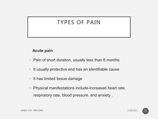 Fundamentals of nursing pain final | PPTX