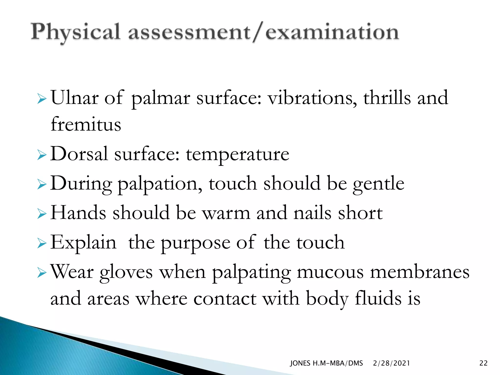 Fundamentals Of Nursing Physical Examination Pptx