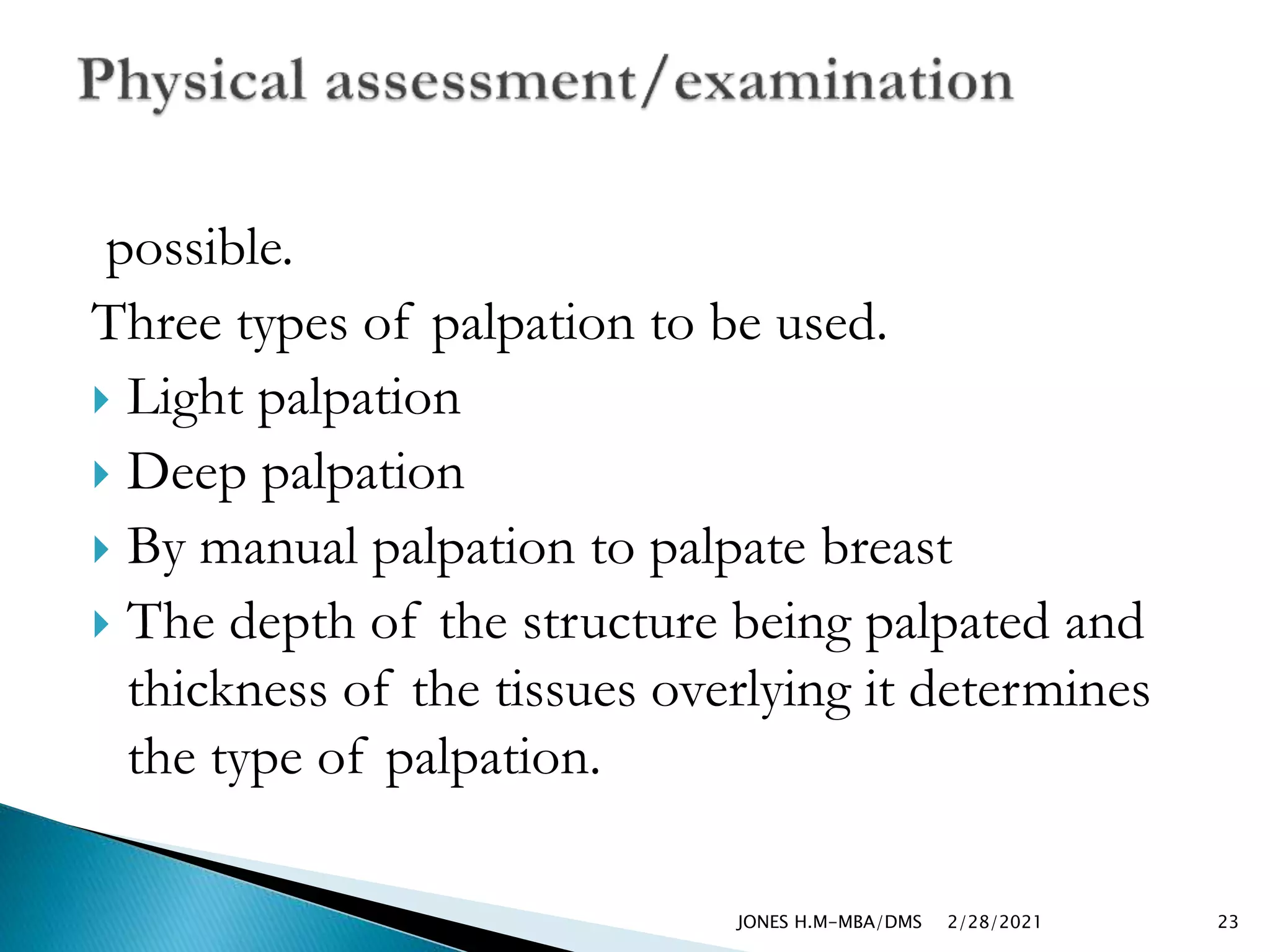 Fundamentals of nursing physical examination | PPTX