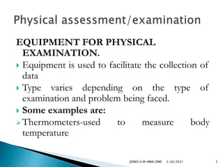 Fundamentals Of Nursing Physical Examination Pptx