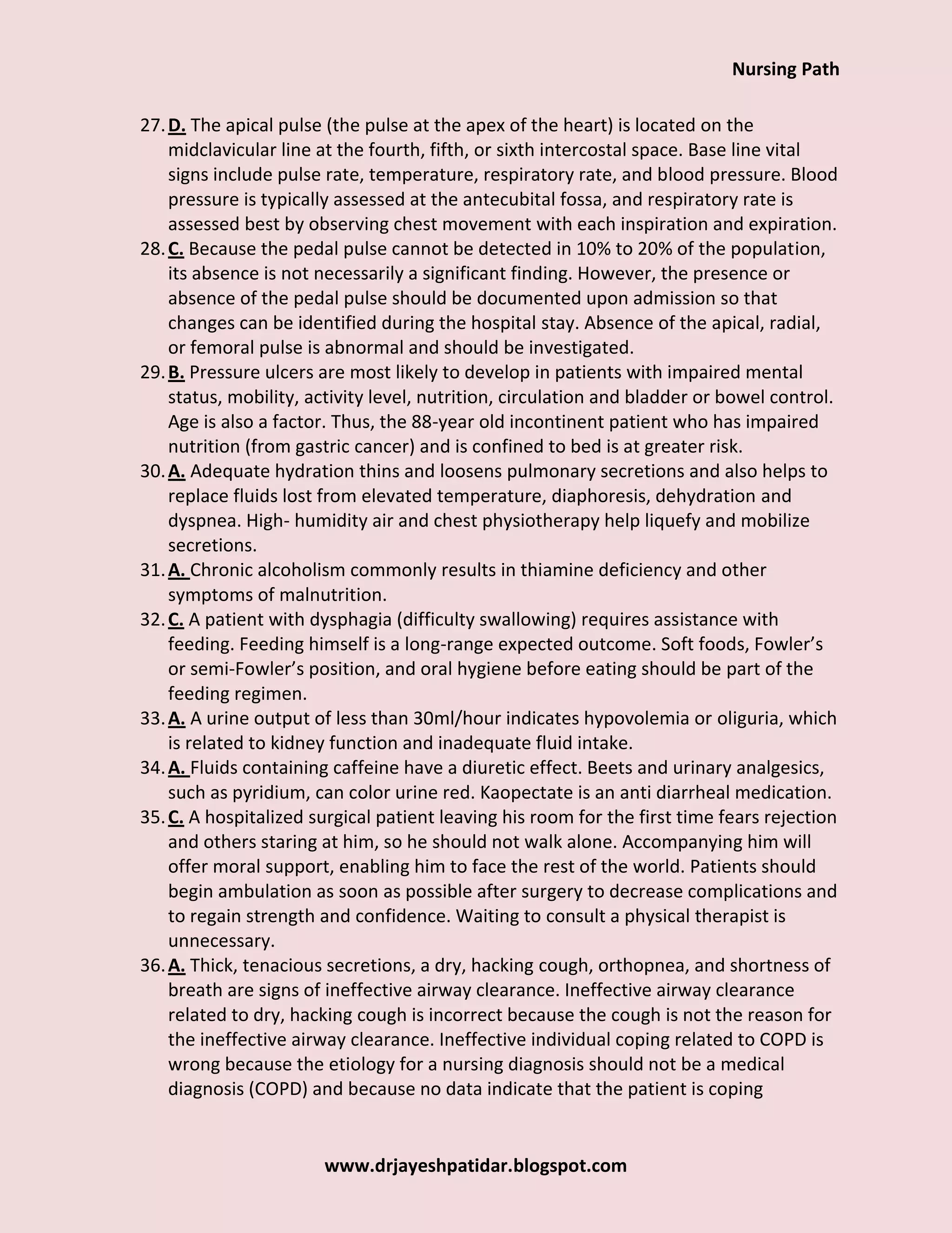 Fundamentals of nursing practice exam | PDF