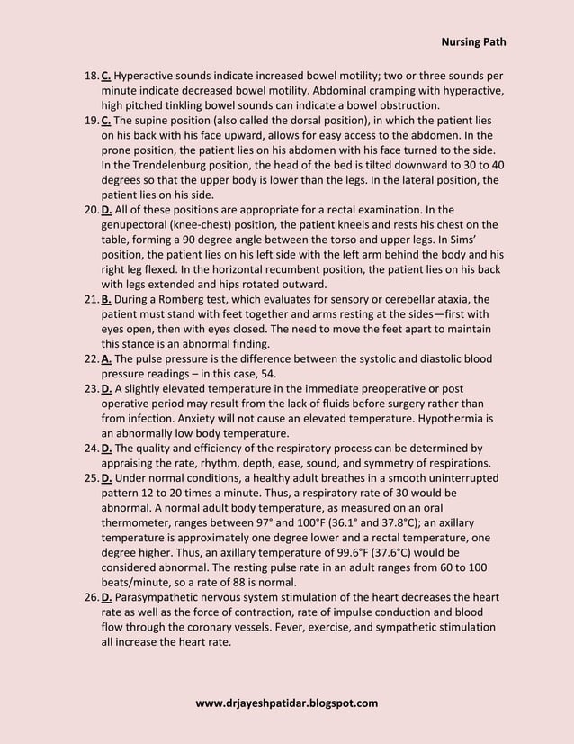 Fundamentals of nursing practice exam | PDF