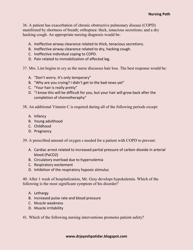 Fundamentals of nursing practice exam | PDF