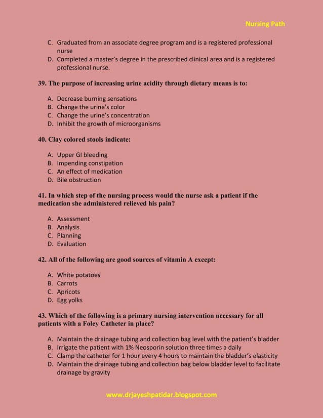 Fundamentals of nursing practice exam | PDF | First Aid | Injuries