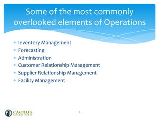 Fundamentals of operations management | PPTX
