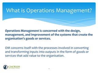 Fundamentals of operations management | PPT