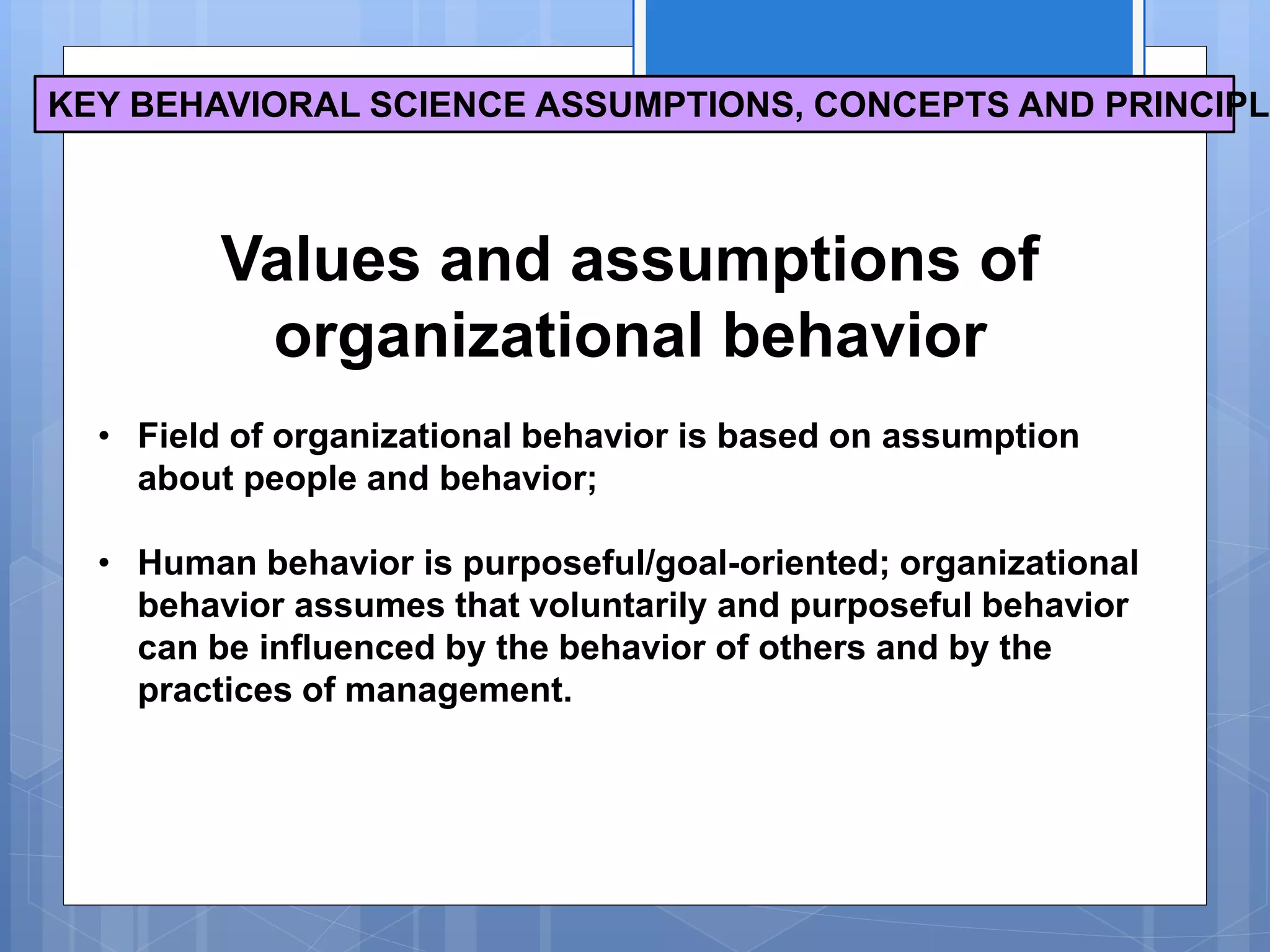 Fundamentals of organizational behavior | PPTX
