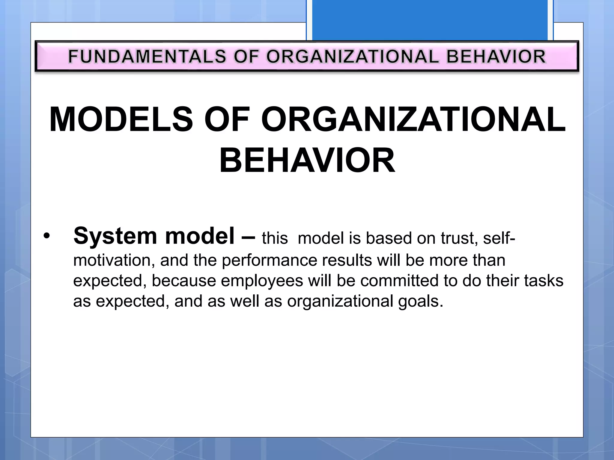 Fundamentals of organizational behavior | PPTX