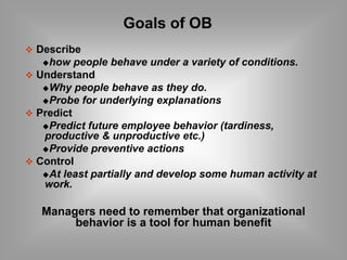 Fundamentals of Organizational Behavior | PPTX