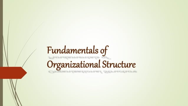 Fundamentals of organizational structure ppt | PPTX | Business Administration | Business