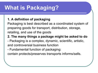 Fundamentals of packaging technology | PPT