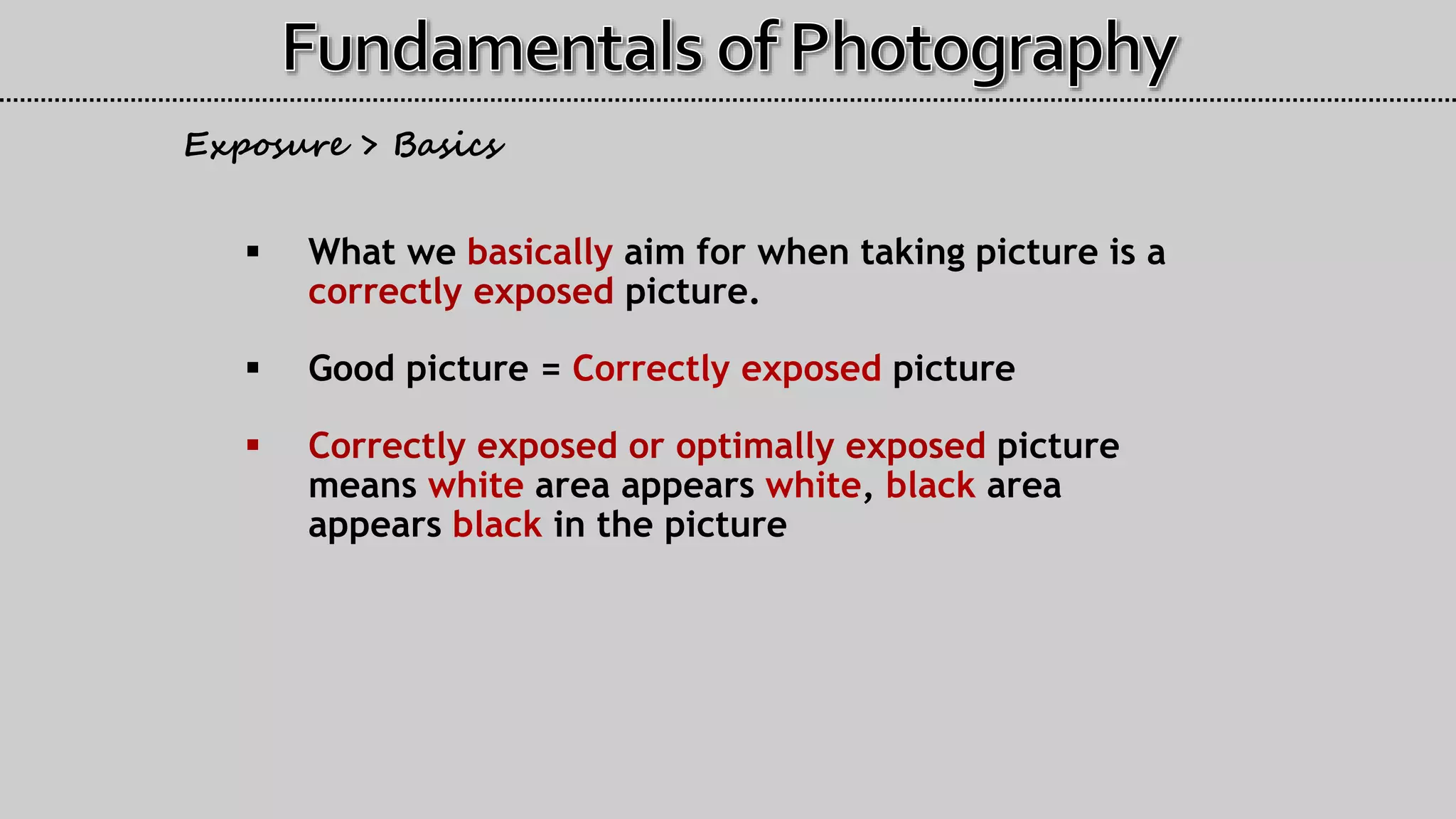 Fundamentals of photography | PPSX