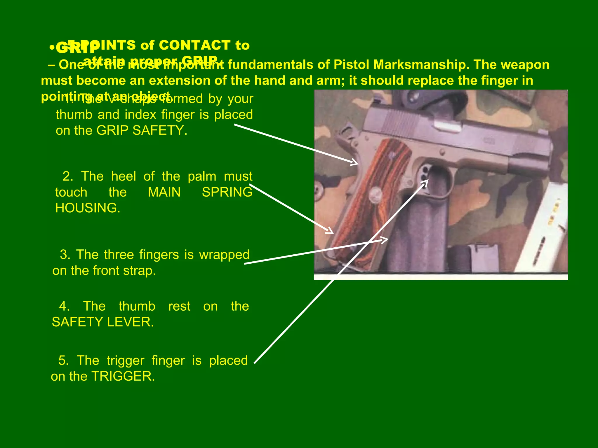 Fundamentals Of Pistol Marksmanship | PPT