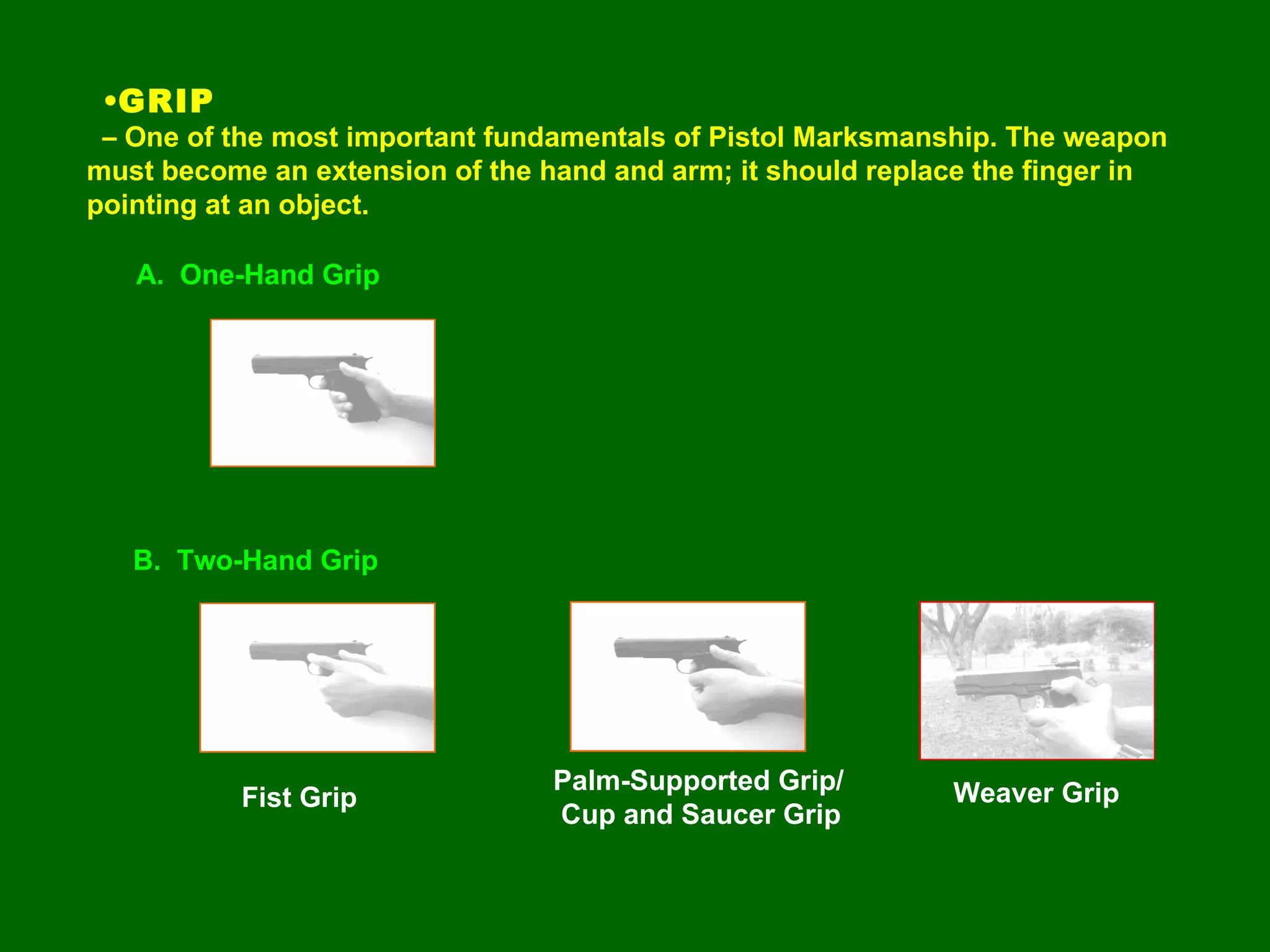 Fundamentals Of Pistol Marksmanship | PPT