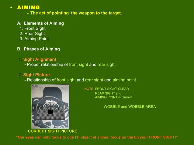 Fundamentals Of Pistol Marksmanship | PPT | First Aid | Injuries