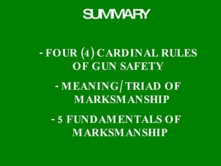 Fundamentals Of Pistol Marksmanship | PPT