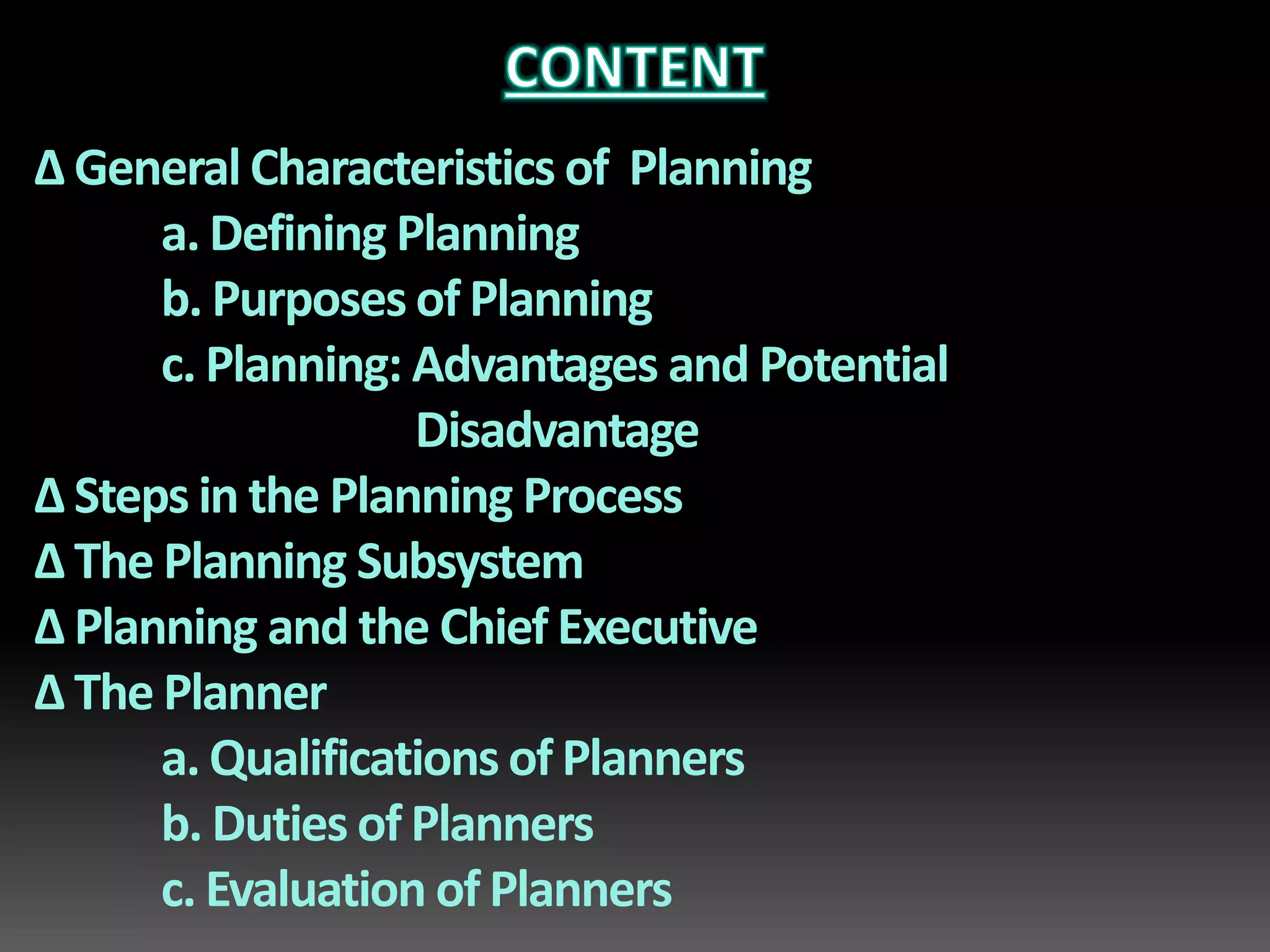 Fundamentals of planning (Principles of Management) | PPTX