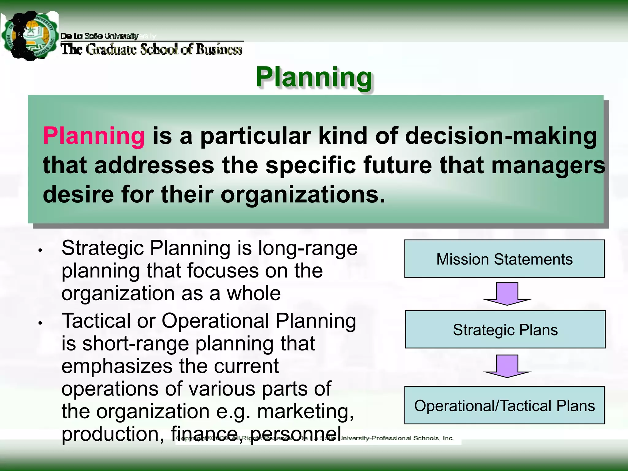 Fundamentals of planning | PDF