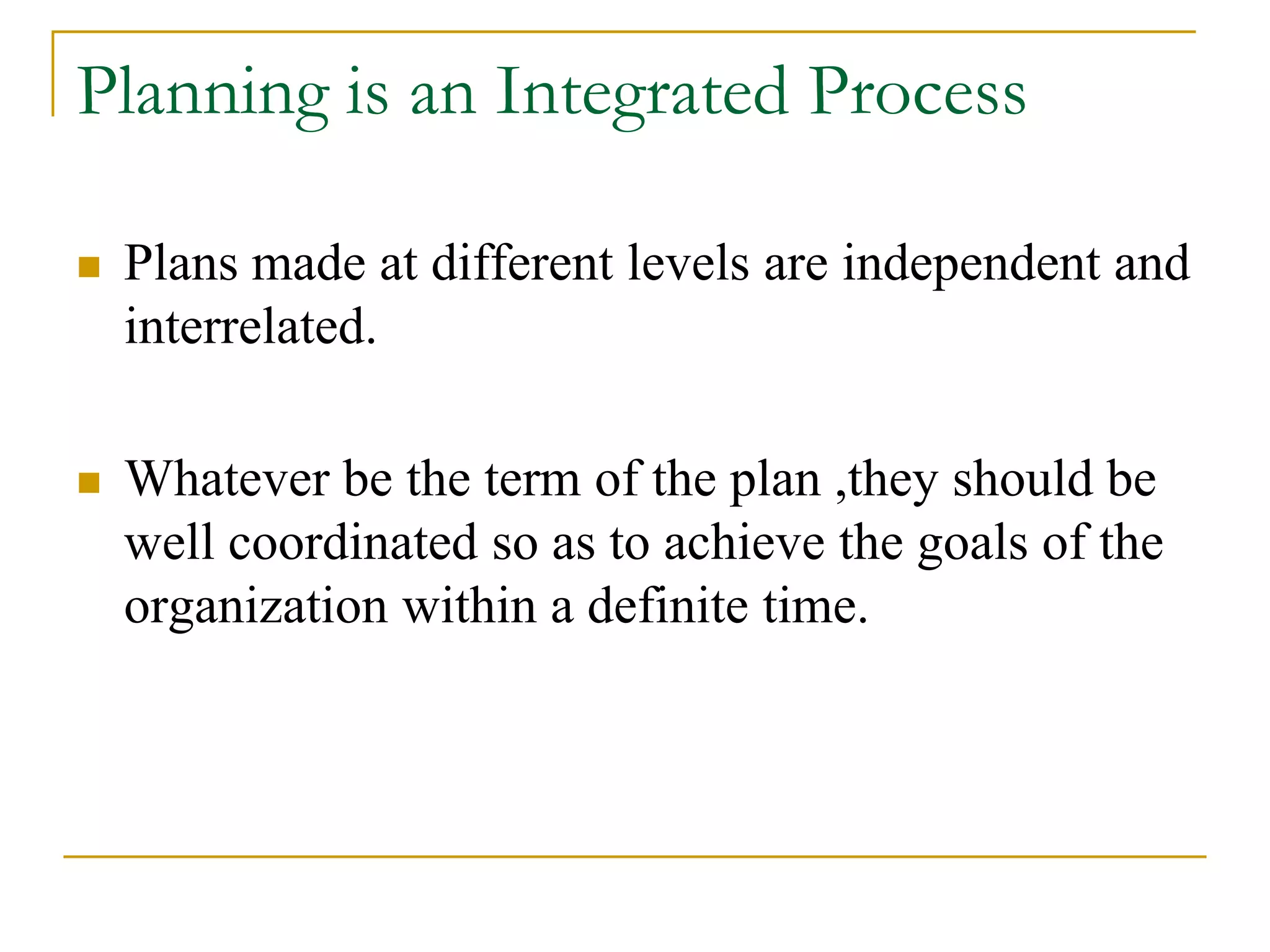 Fundamentals of planning | PPTX