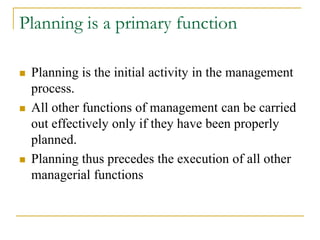 Fundamentals of planning | PPTX