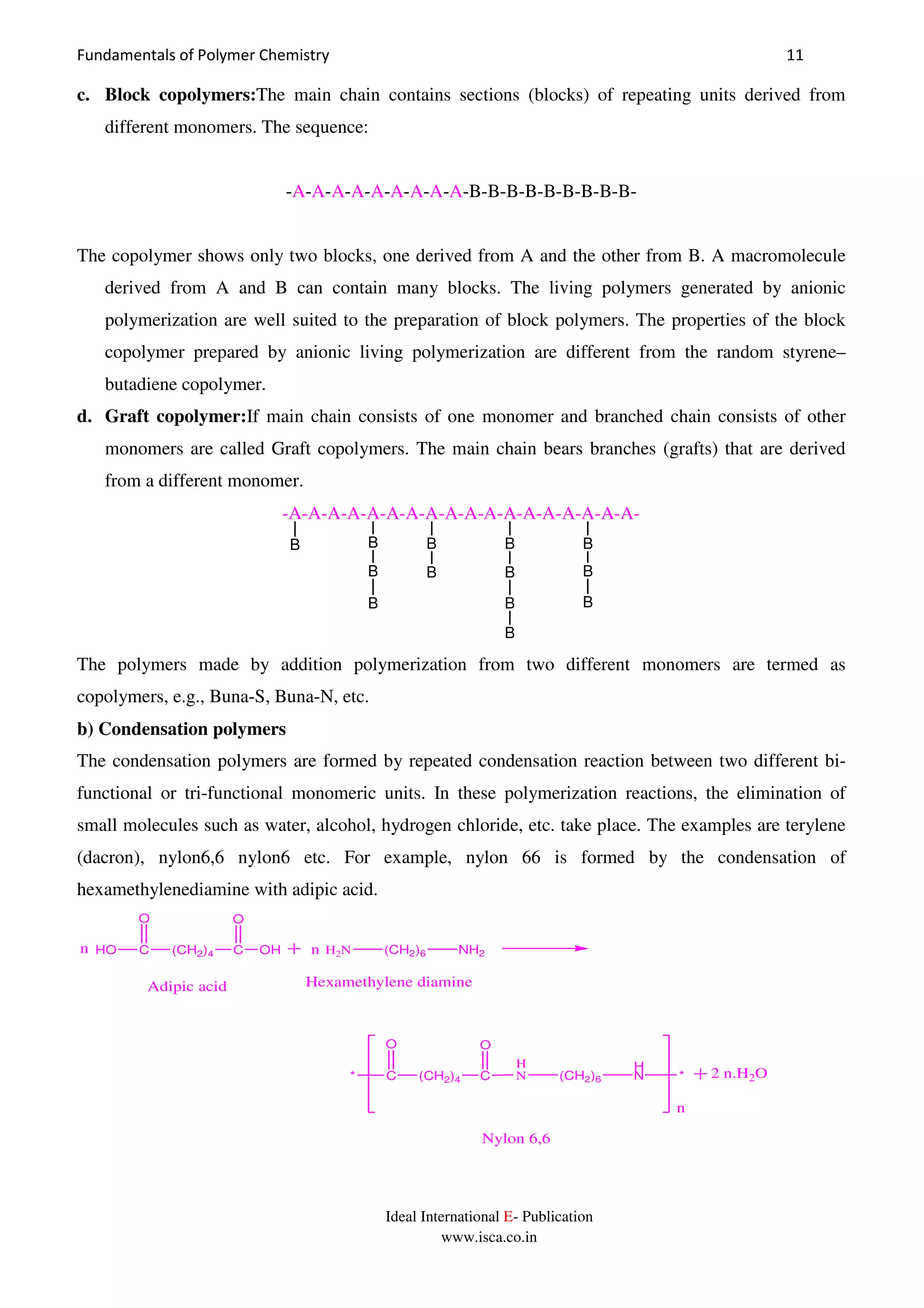 Fundamentals of polymer chemistry | PDF