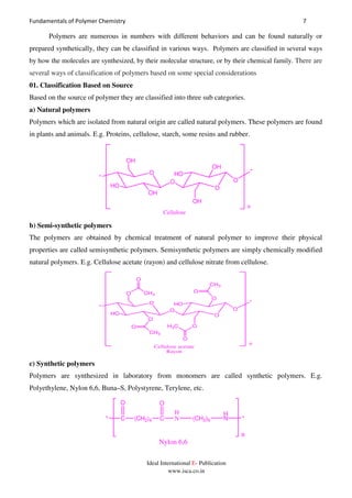 Fundamentals of polymer chemistry | PDF