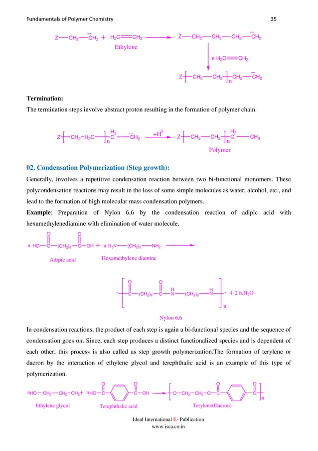 Fundamentals of polymer chemistry | PDF