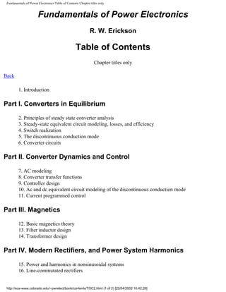 Fundamentals of Power Electronics - R. W. Erickson.pdf | Computer Networking | Computing