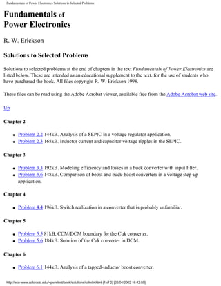 Fundamentals of Power Electronics - R. W. Erickson.pdf | Computer Networking | Computing