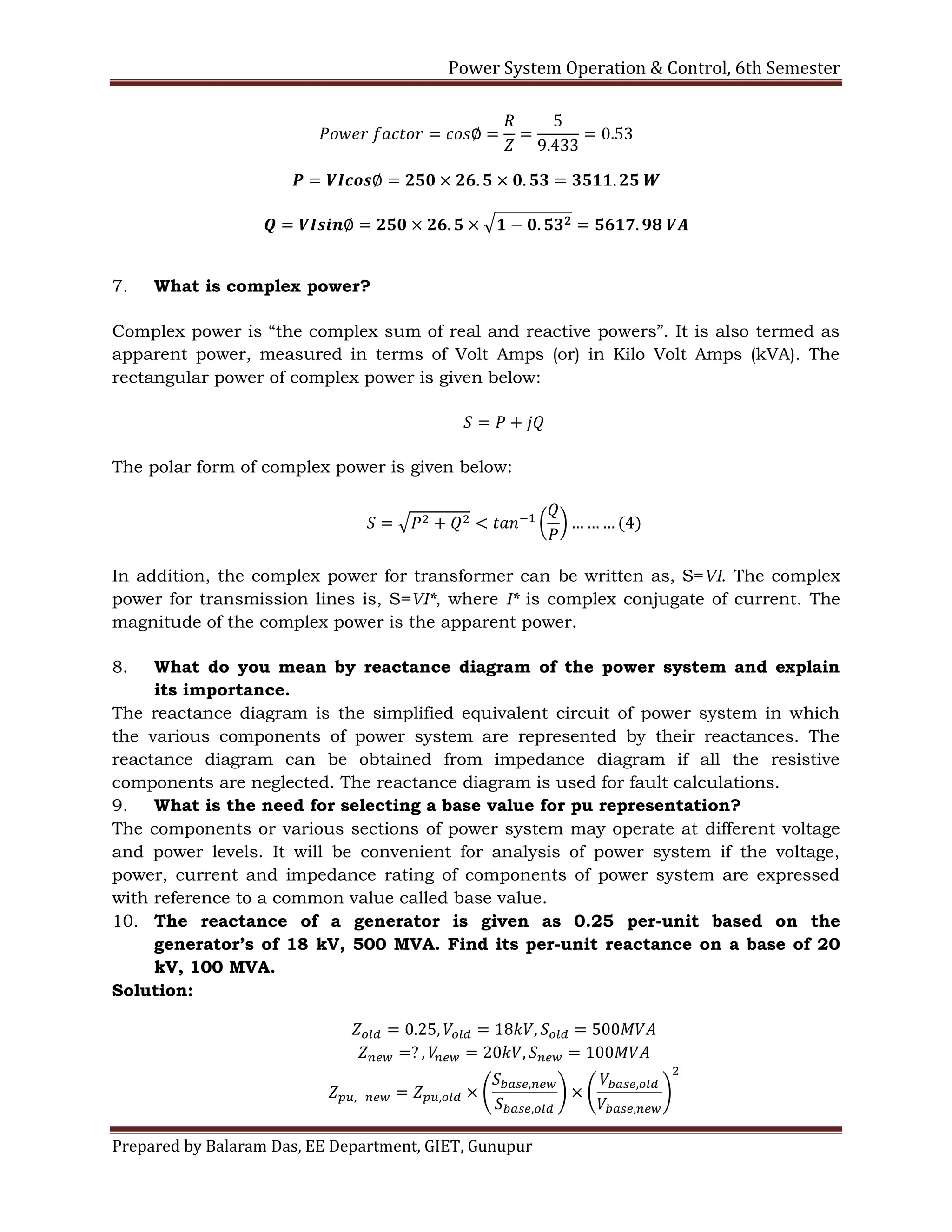 Fundamentals of power system | PDF