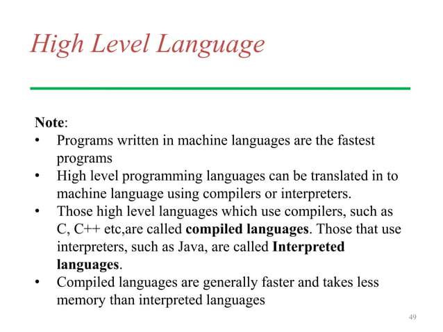 Fundamentals of Programming Lecture #1.pptx | Programming Languages | Computing